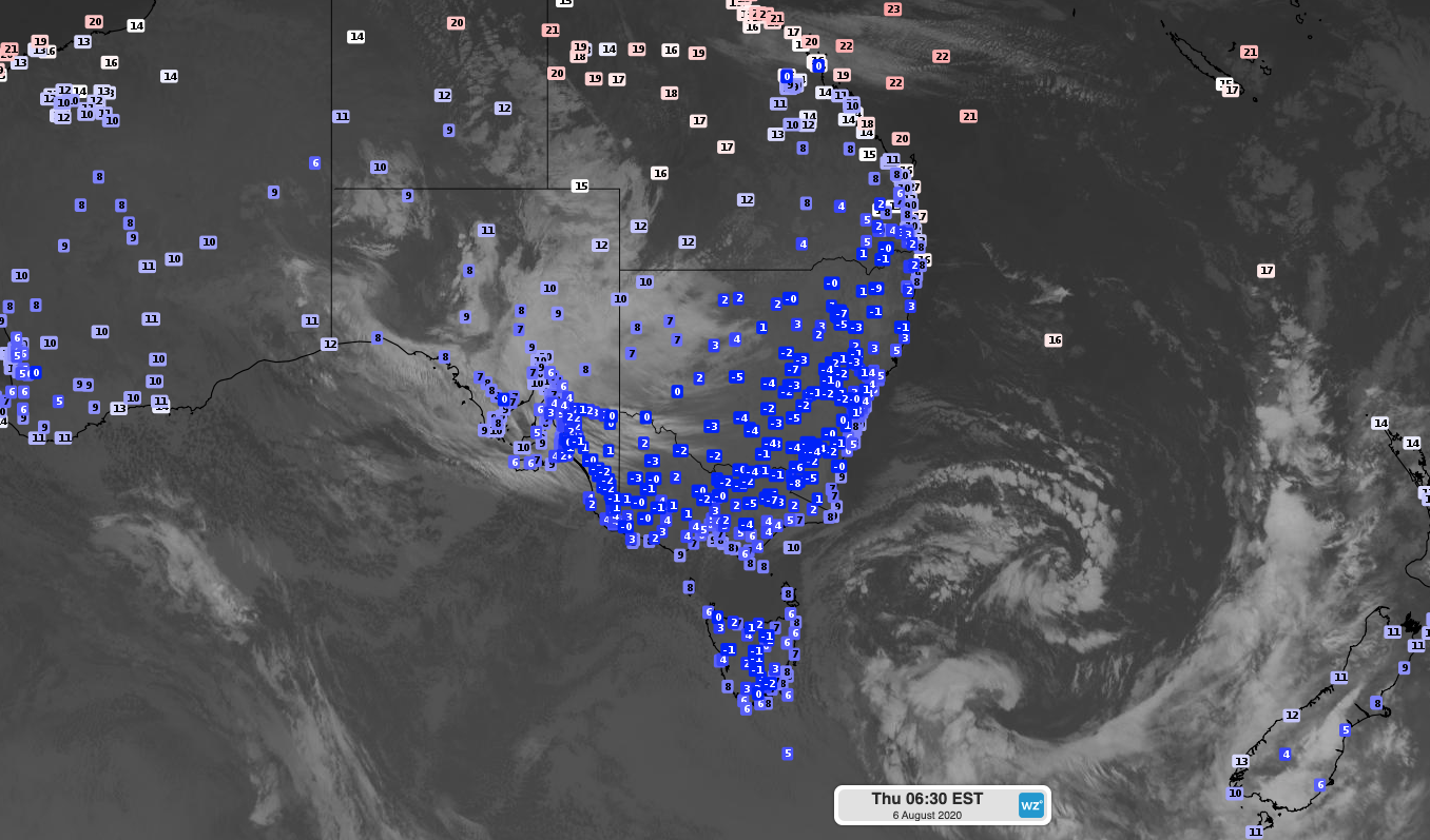 Coldest morning in years chills parts of southeastern Australia